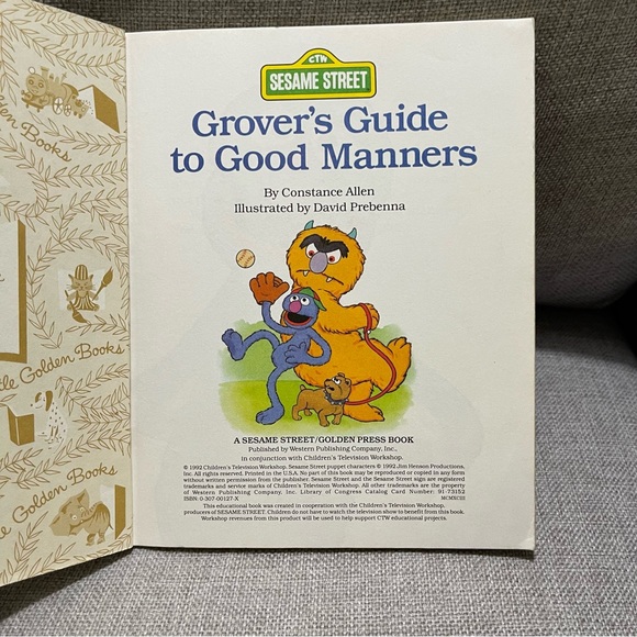 Little Golden Book | Toys | Vintage Grovers Guide To Good Manners ...